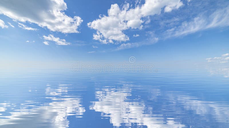 Sky and Clouds Reflected in the Water Stock Photo - Image of forest ...