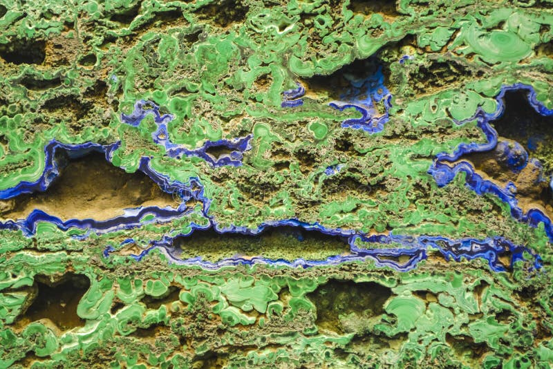Background or Texture from a Stone in a Section with a Blue and Green ...