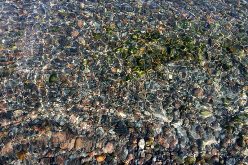 Background, Texture of the Surface of the Water in Shallow Water. Stock ...