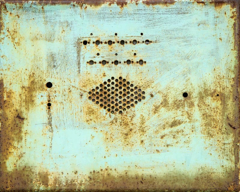 The Texture of the Rusty Metal Surface with Ventilation Grille. Stock ...