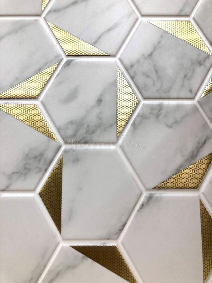 Background, Texture Tiles With Golden Pattern For Walls And Floors ...