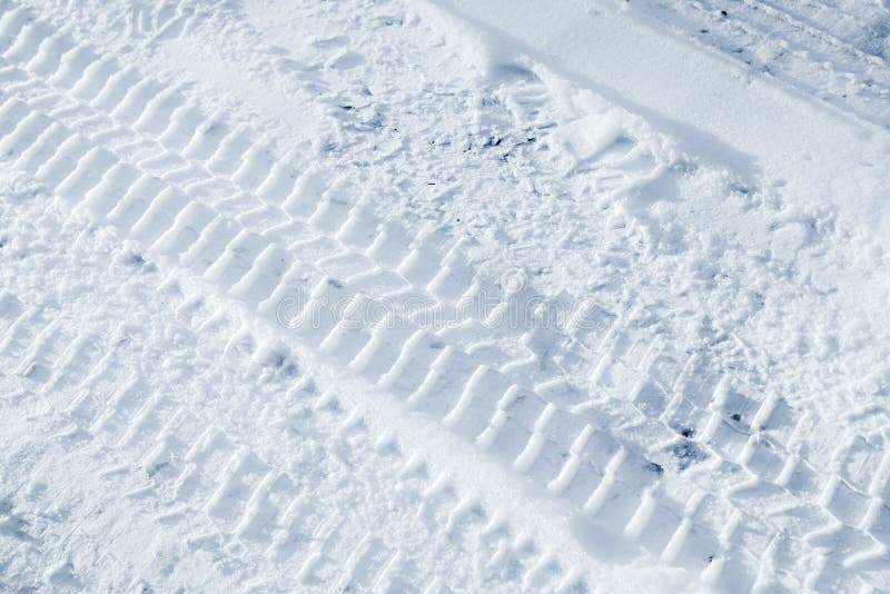 Background Texture of Tire Tracks on Winter Road Stock Image - Image of ...