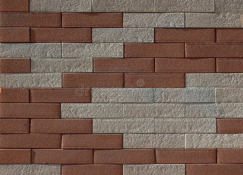Background and Texture. Wall with Randomly Placed Red and White Bricks ...