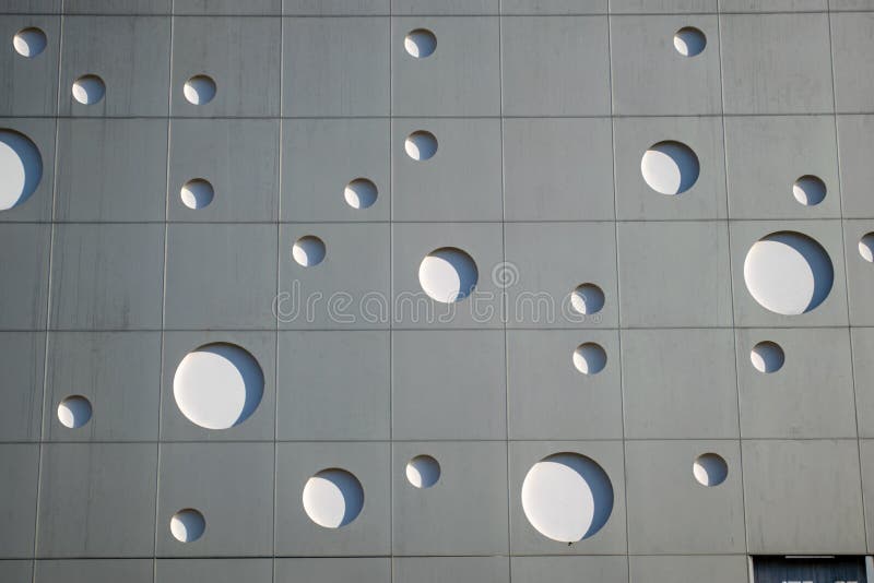 Background Texture. Wall with Round Holes in the Form of Gas Bubbles ...