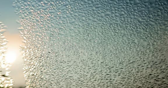 Background Texture of Water Drops or Dew on the Windshield or Windows ...
