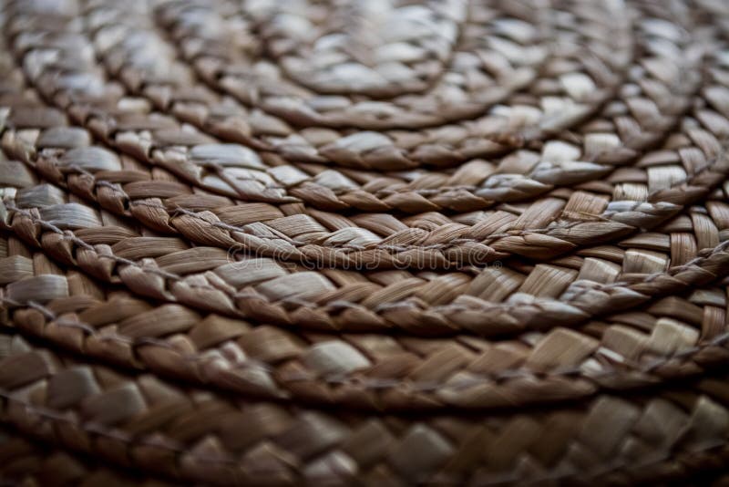 Background or Texture from the Weaving of Straw on a Straw Hat. Circles ...