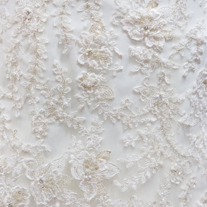 Background Texture of White Fabric with Embroidery Stock Photo - Image ...