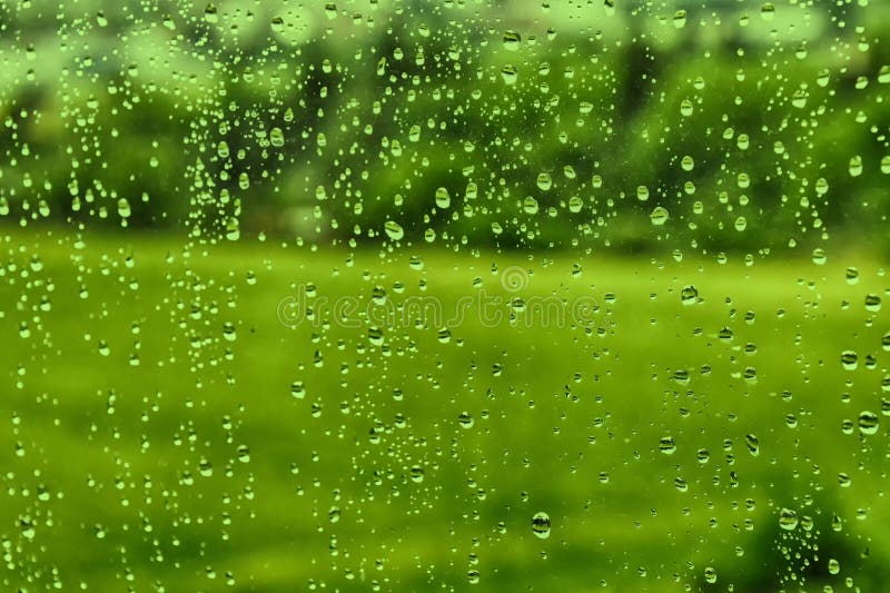 Background Texture of Window Glass Covered with Water Drops after ...