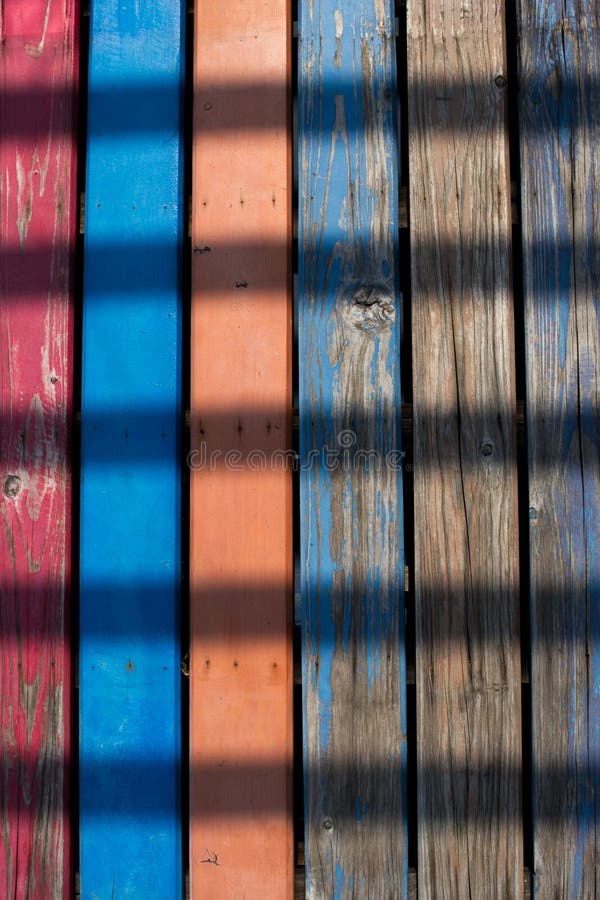 Background and Texture of Wooden Boards. Multi-colored Lines. Stock ...