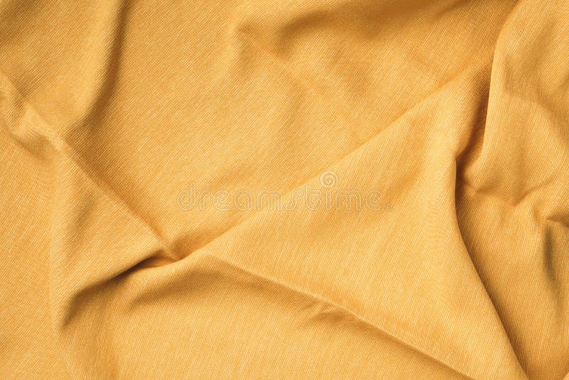 Background Texture of Yellow Fabric Texture. Copy Space. Top View of ...