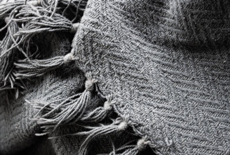 Decorative Blanket of Rustic Herringbone Fabric in Grey with Woollen ... Decorative Blanket of Rustic Herringbone Fabric in Grey with Woollen ...