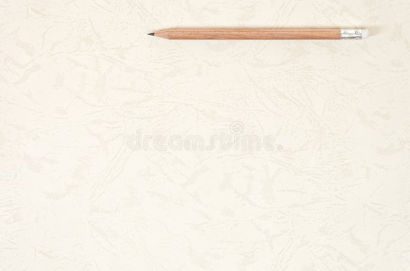 Background with Textured Paper and Plain Pencil Stock Photo - Image of ...