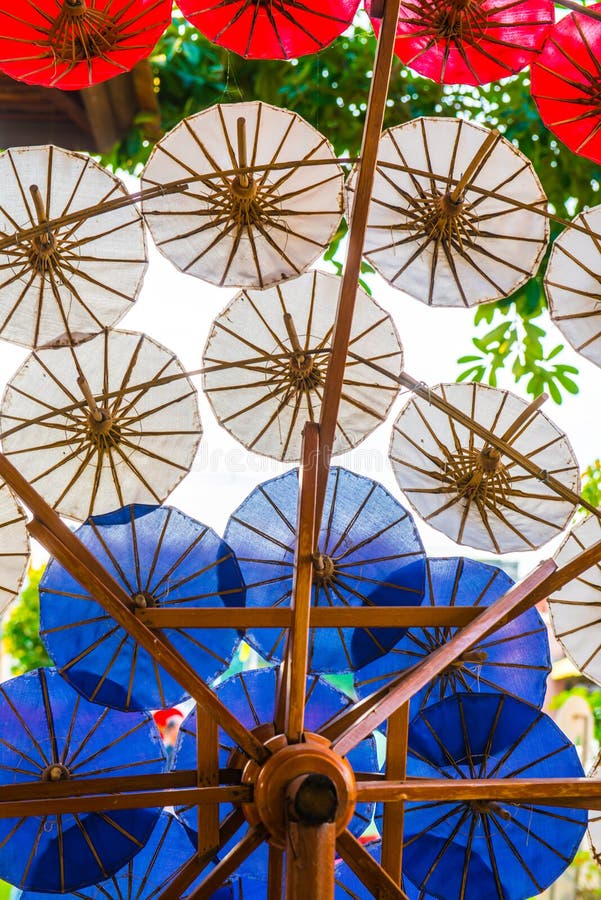 Background of Thai Native Umbrella Stock Photo - Image of umbrella ...