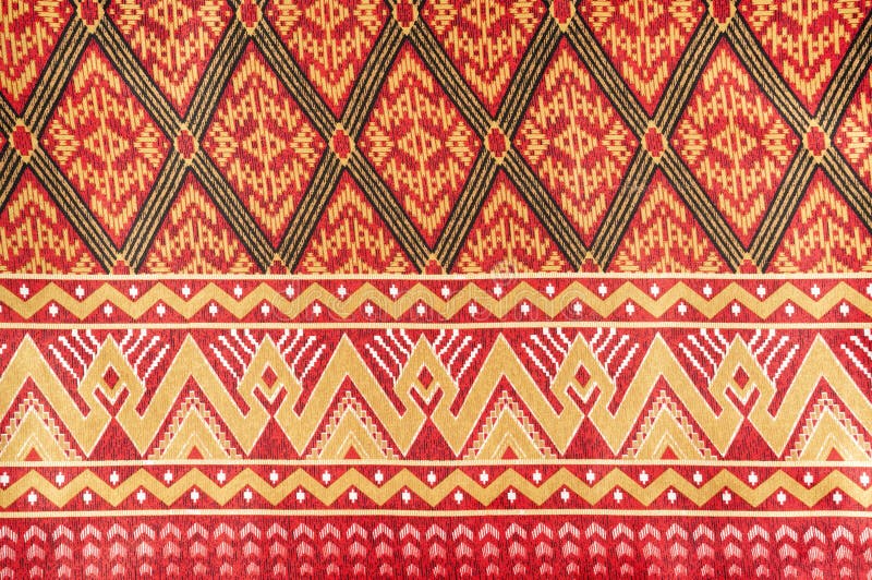 Background of Thai Style Handmade Fabric Pattern Stock Photo - Image of ...