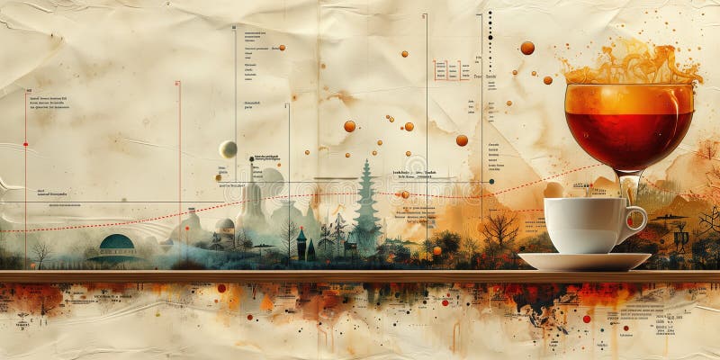 Background Theme with Coffee in Modern Style for Cafe or Home Design ...