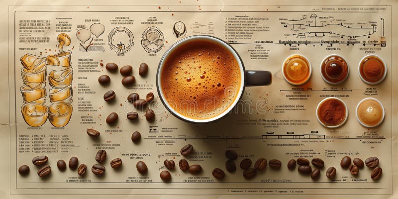 Background Theme with Coffee in Modern Style for Cafe or Home Design ...