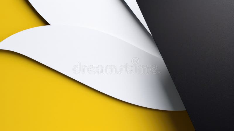Background of Three Colors Modern Design, Black, White and Yellow ...