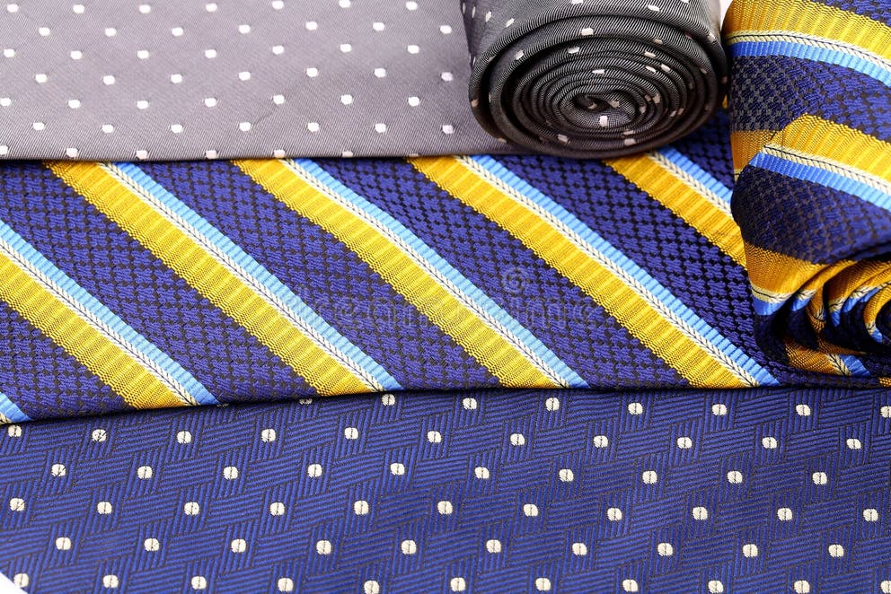 Background of Three Multi-colored Tie. Stock Photo - Image of indoors ...