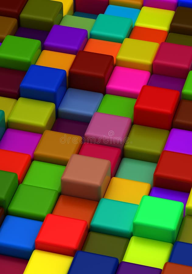 Colorful Cubes stock illustration. Illustration of arranging - 29850280