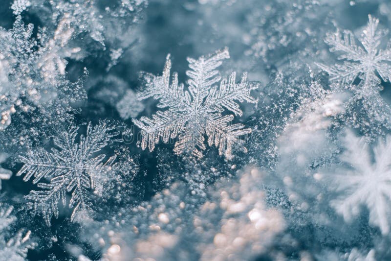 A Background of Tiny White Snowflakes with a Bokeh Effect, Creating a Winter Wonderland. Stock ...