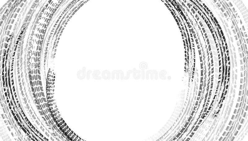 Background with Tire Wheel Marks of Cars. Vector Illustration Stock ...
