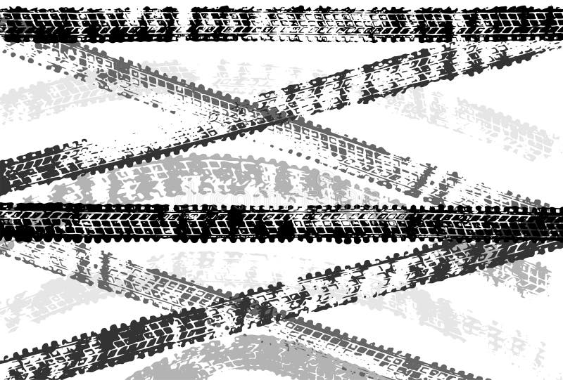 Background with Tire Wheel Marks of Cars. Vector Illustration Stock ...
