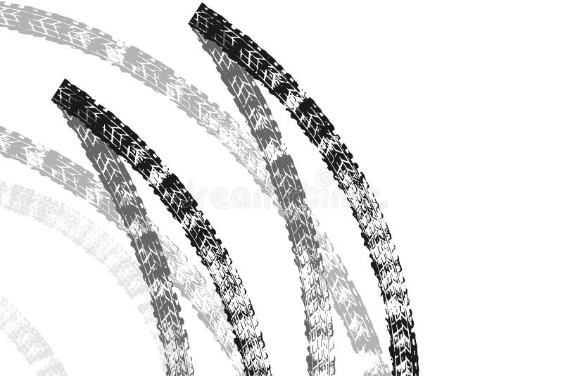 Background with Tire Wheel Marks of Cars. Vector Illustration Stock ...