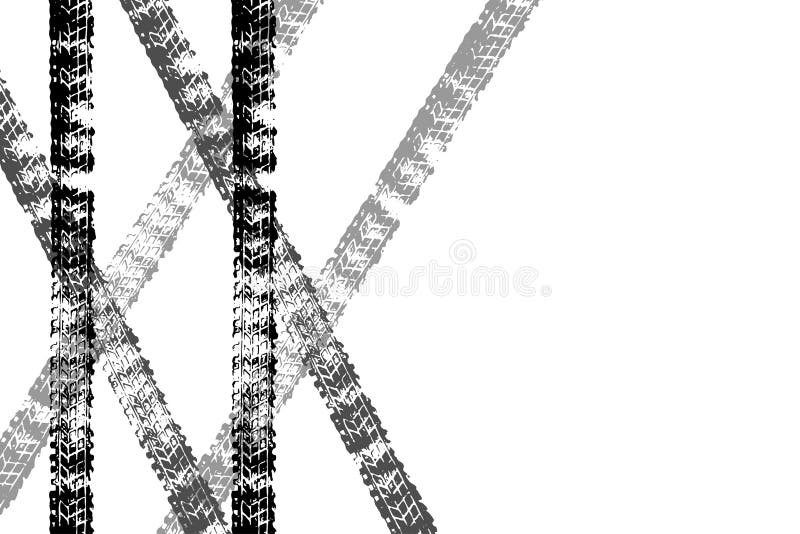 Background with Tire Wheel Marks of Cars. Vector Illustration Stock ...