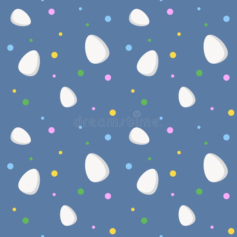 Background To the Easter Holiday. Repeating Eggs and Dots of Different ...