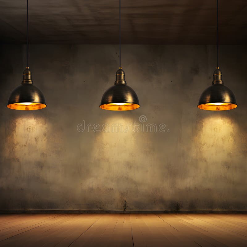 The Background To Insert Text Has Three Downlight by Generative AI ...