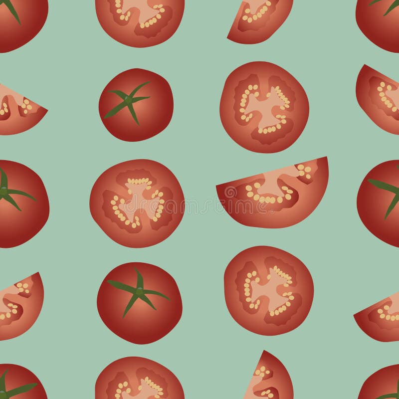 Background with Tomato in Modern Interesting Colors, Vector ...