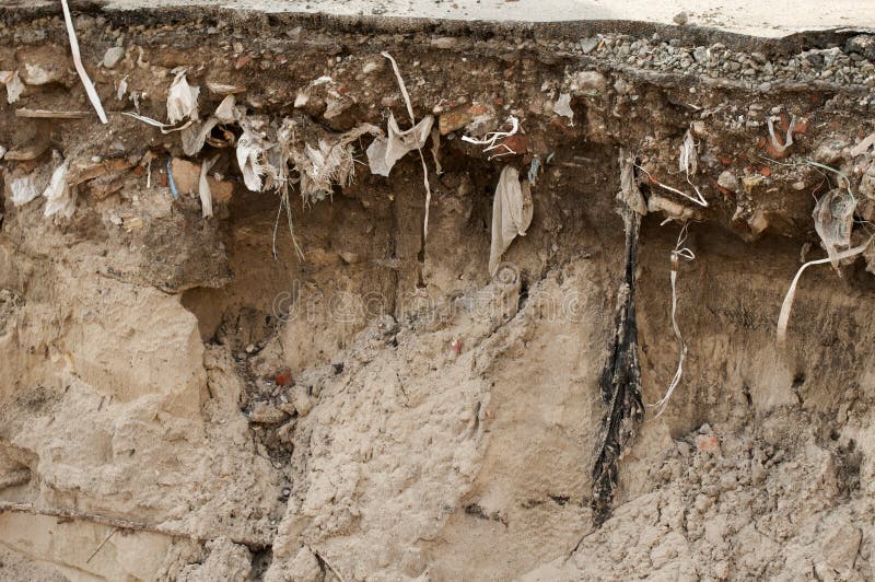 Slit of ground stock image. Image of earth, grey, open - 7931413