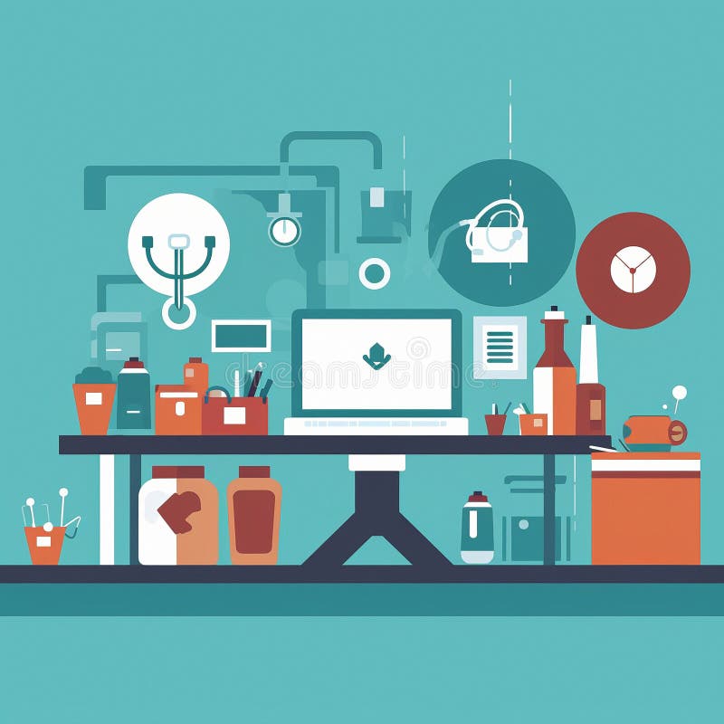 Background on the Topic of Health Care. Stethoscope Stock Illustration ...