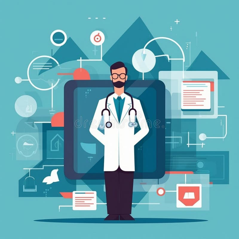 Background on the Topic of Health Care. Stethoscope Stock Illustration ...