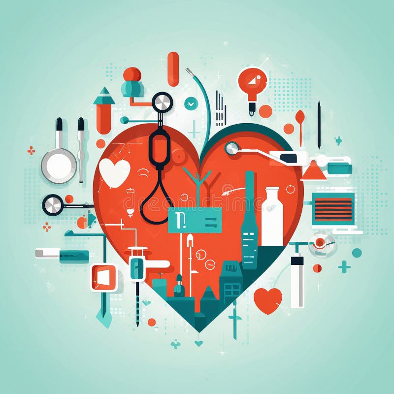 Background on the Topic of Health Care. Stethoscope Stock Illustration ...