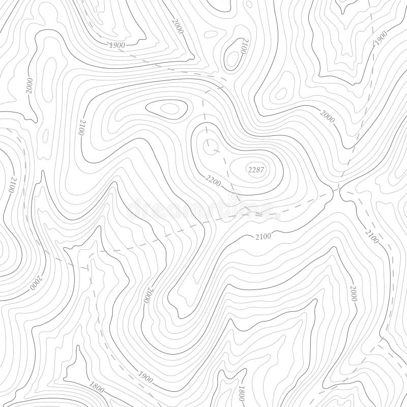 Background of Topographic Line Contour Map, Black-white Design of ...