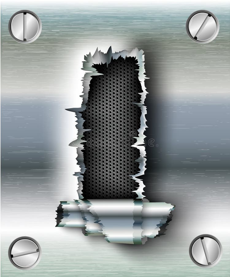 Torn Ripped Steel Vector Template, Sides with Ripped Metal Stock Vector ...