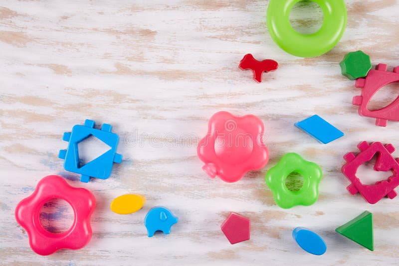 Background with toys stock image. Image of baby, developing - 116157643