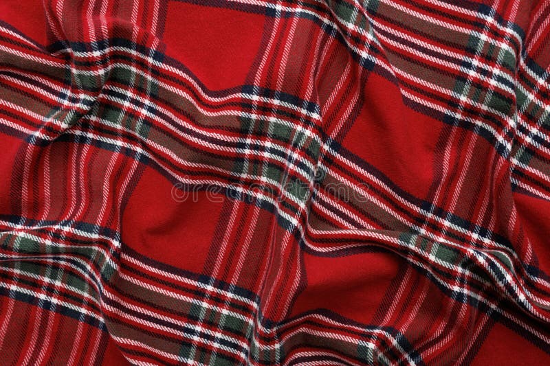 Background of Traditional Checkered Christmas Red Fabric Stock Image ...
