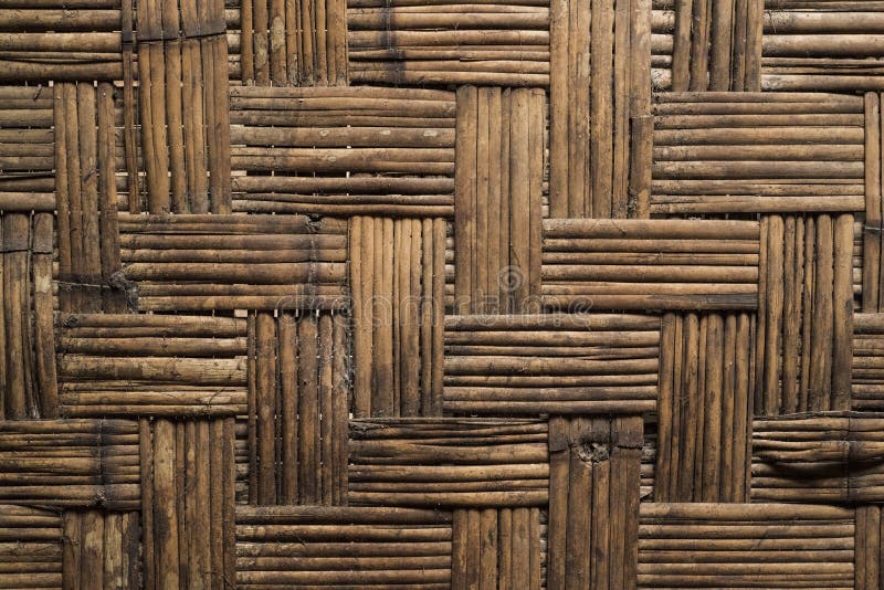 Background of a Traditional Woven Bamboo Mat Wall Stock Image - Image ...
