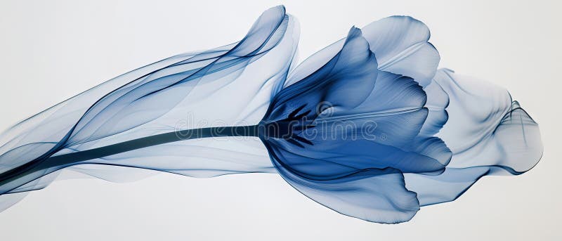 Background with Translucent Blue Flower in Smoke Stock Illustration ...