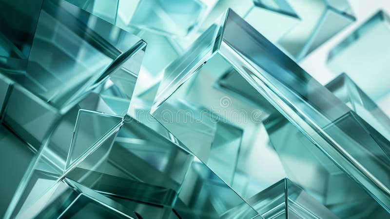 Background of Transparent Glass Geometry Rendered in 3D Stock Image ...