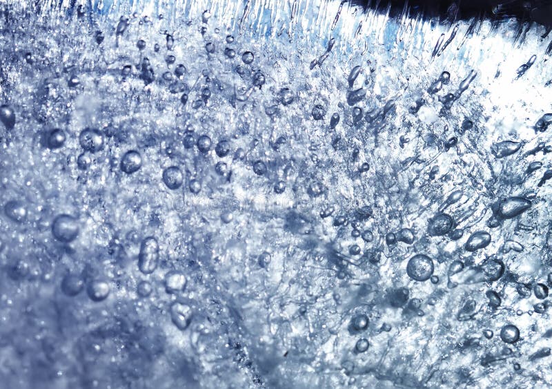 Background of Transparent Ice of Various Shapes and Thickness with ...