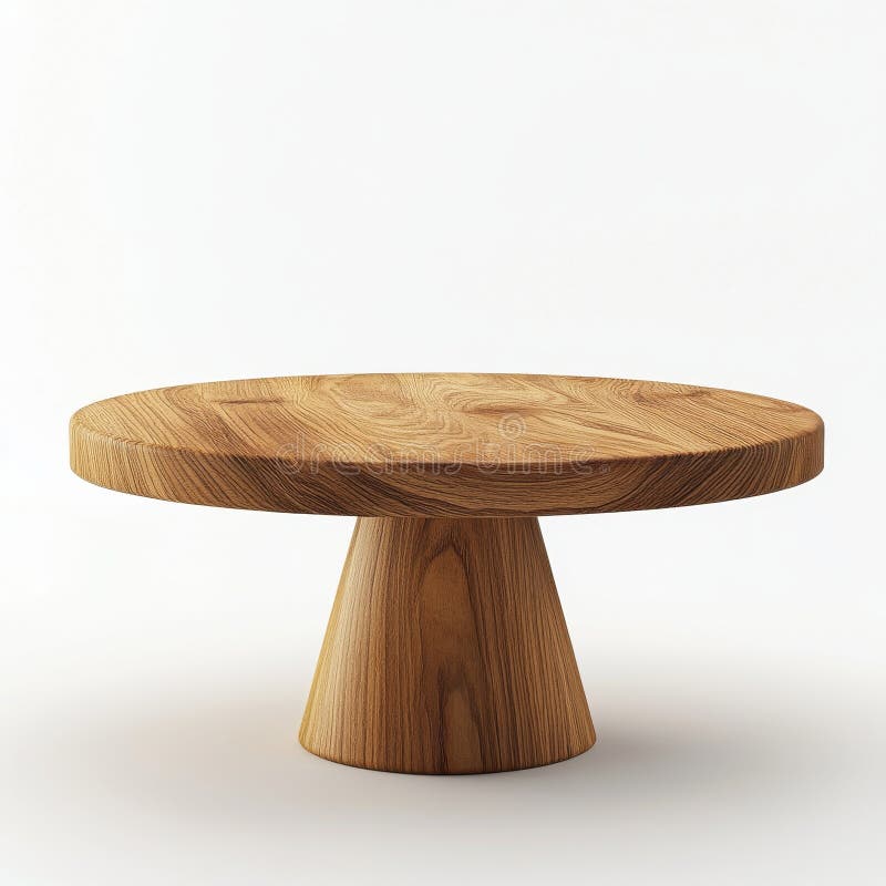 Background of a Transparent Round Wooden Coffee Table Stock Photo ...