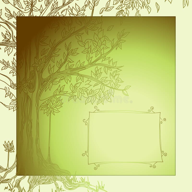 Background with tree stock vector. Illustration of outdoors - 23651457