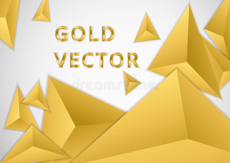 Triangle Gold Elements Background Stock Vector - Illustration of ...