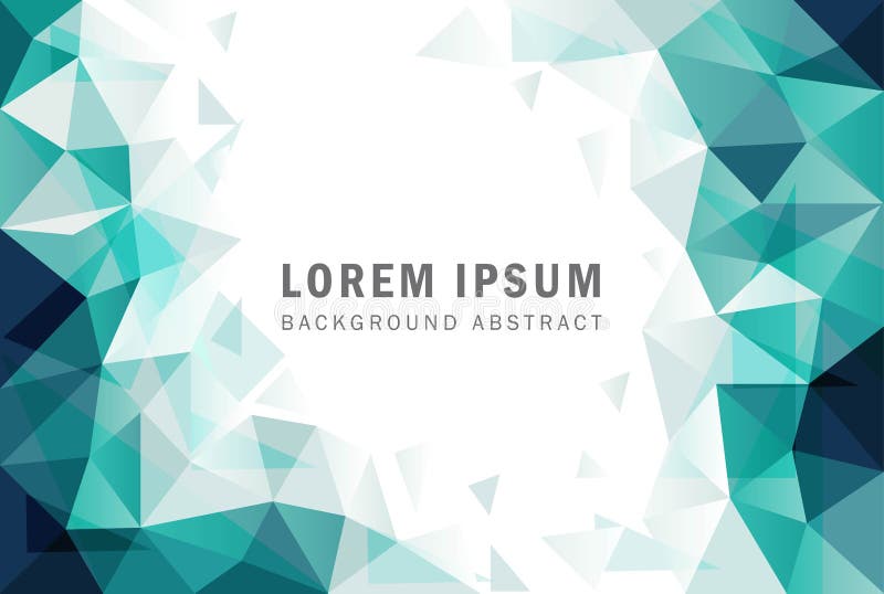 Background Triangle Liquid Turquoise Geometric Abstract Design Stock Vector - Illustration of ...