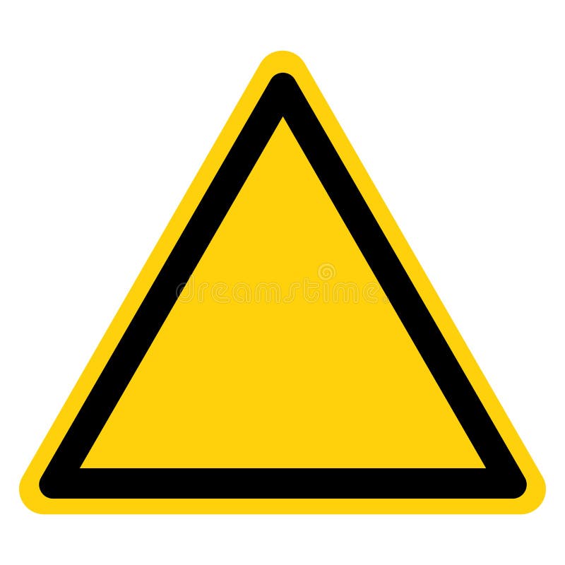 Danger Triangle Blank Traffic Road Sign, Vector Illustration, Isolate ...