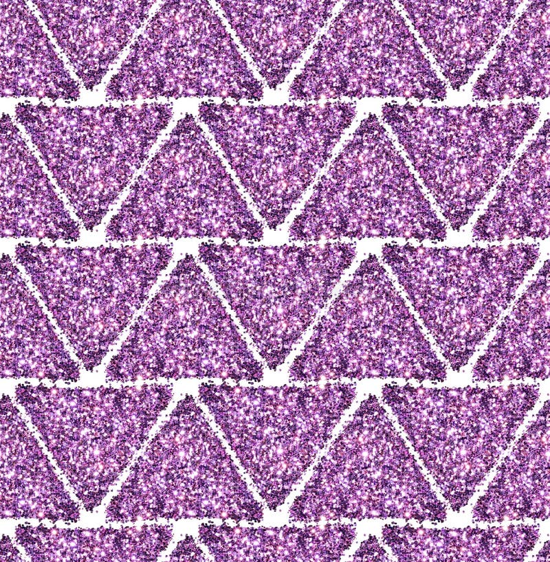 Background with Triangles of Purple Glitter, Seamless Pattern Stock ...