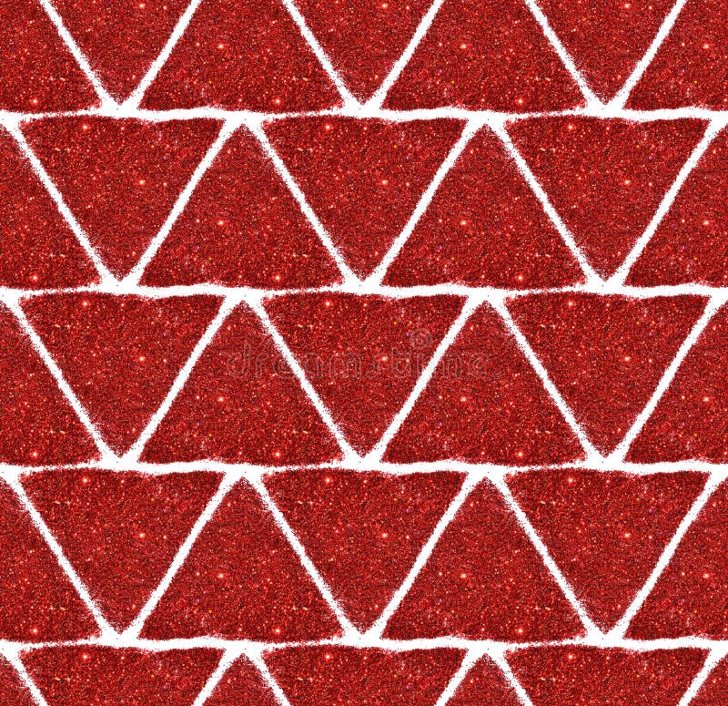Background with Triangles of Red Glitter, Seamless Pattern Stock Photo ...